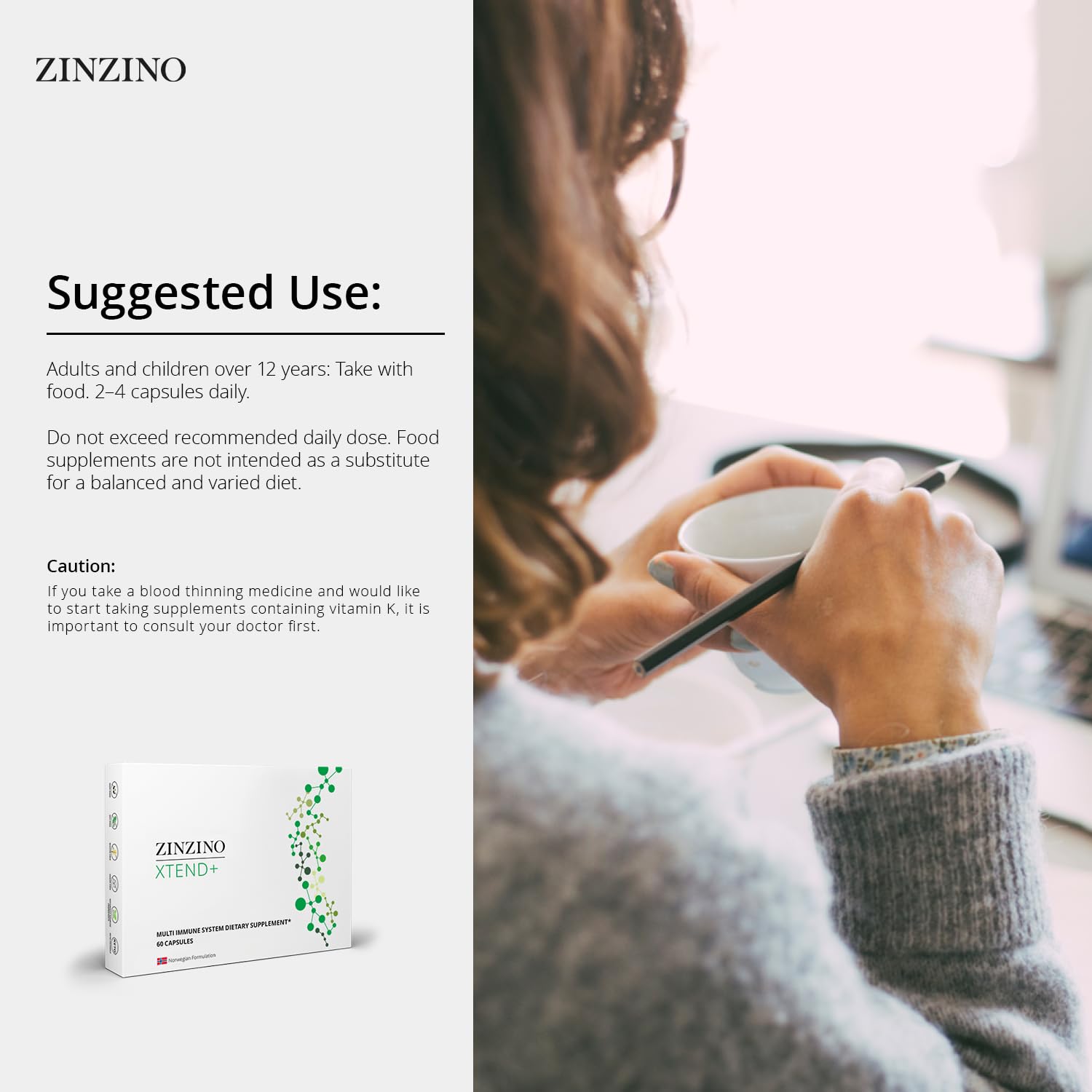 Zinzino Xtend+ capsules for nutritional balance