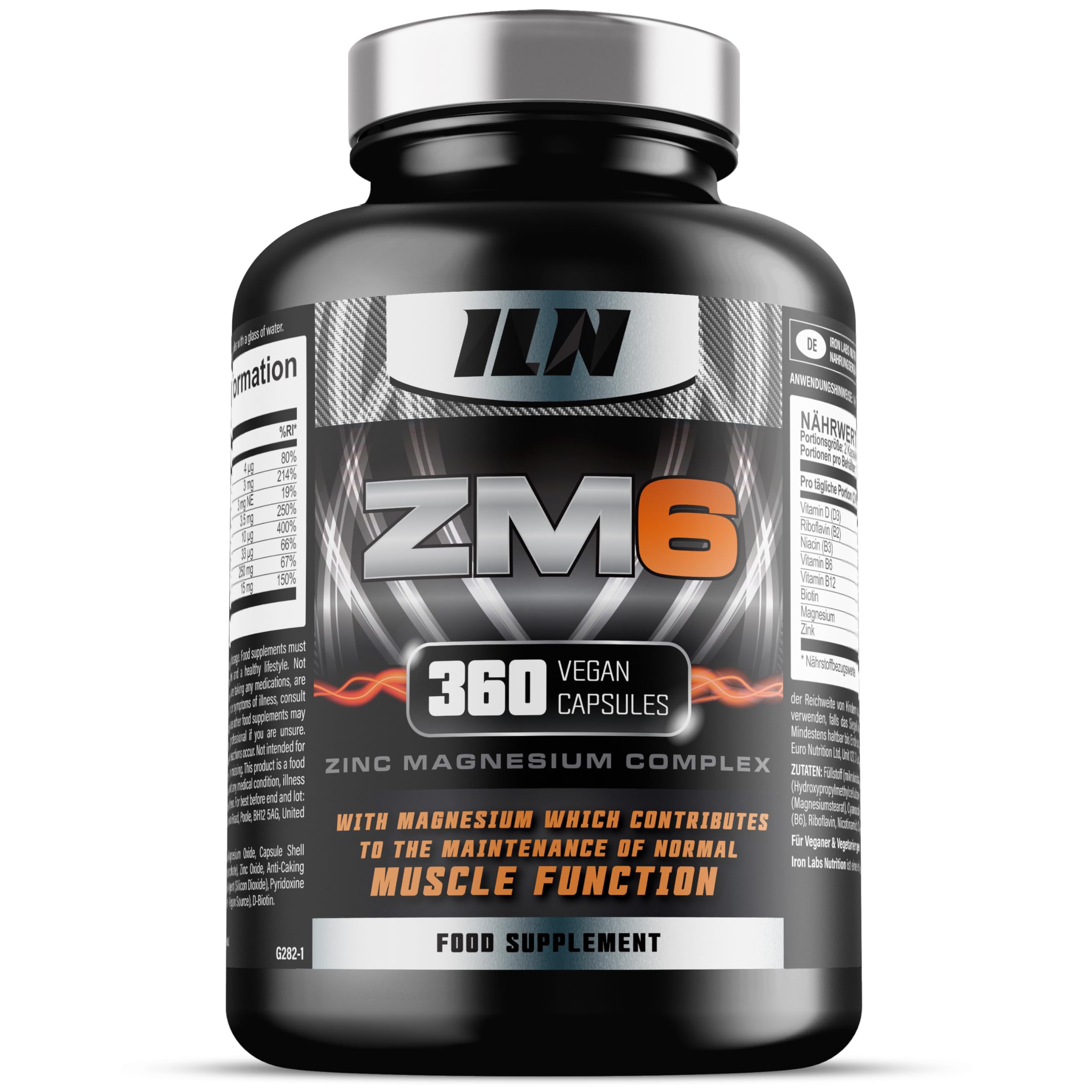 ZM6 zinc magnesium supplement capsules