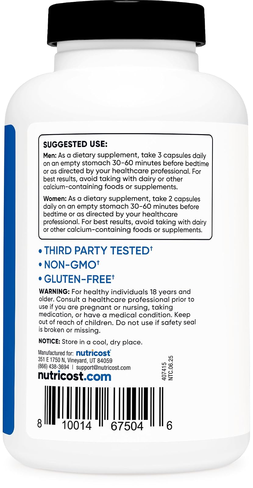 ZMA capsules for enhanced athletic performance
