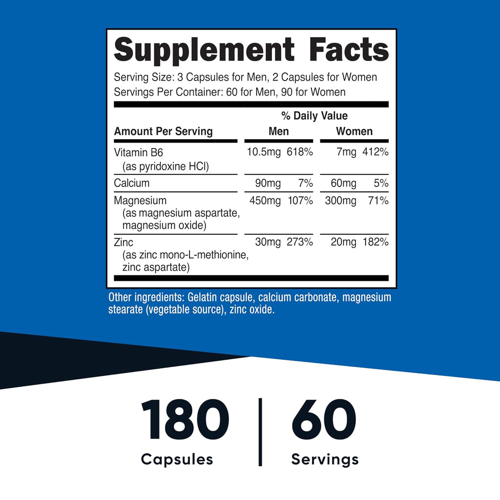 ZMA multivitamins for muscle support
