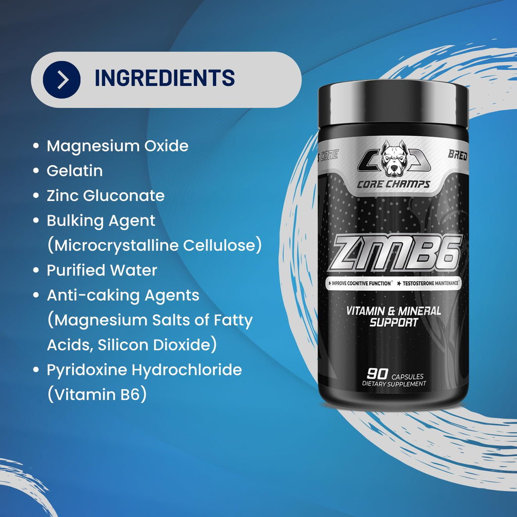 ZMB6 blended vitamin & mineral supplements for overall wellness
