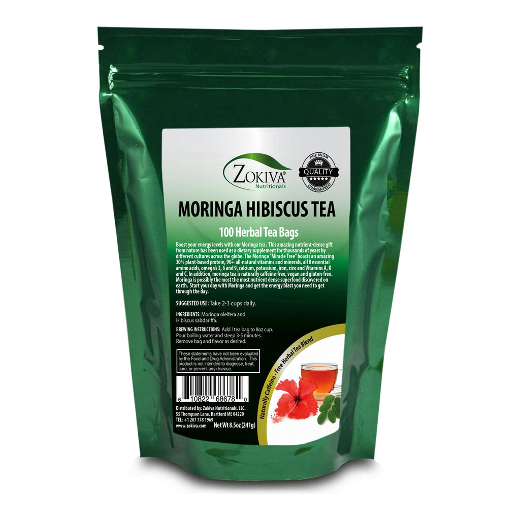 Zokiva Moringa Hibiscus Tea bags