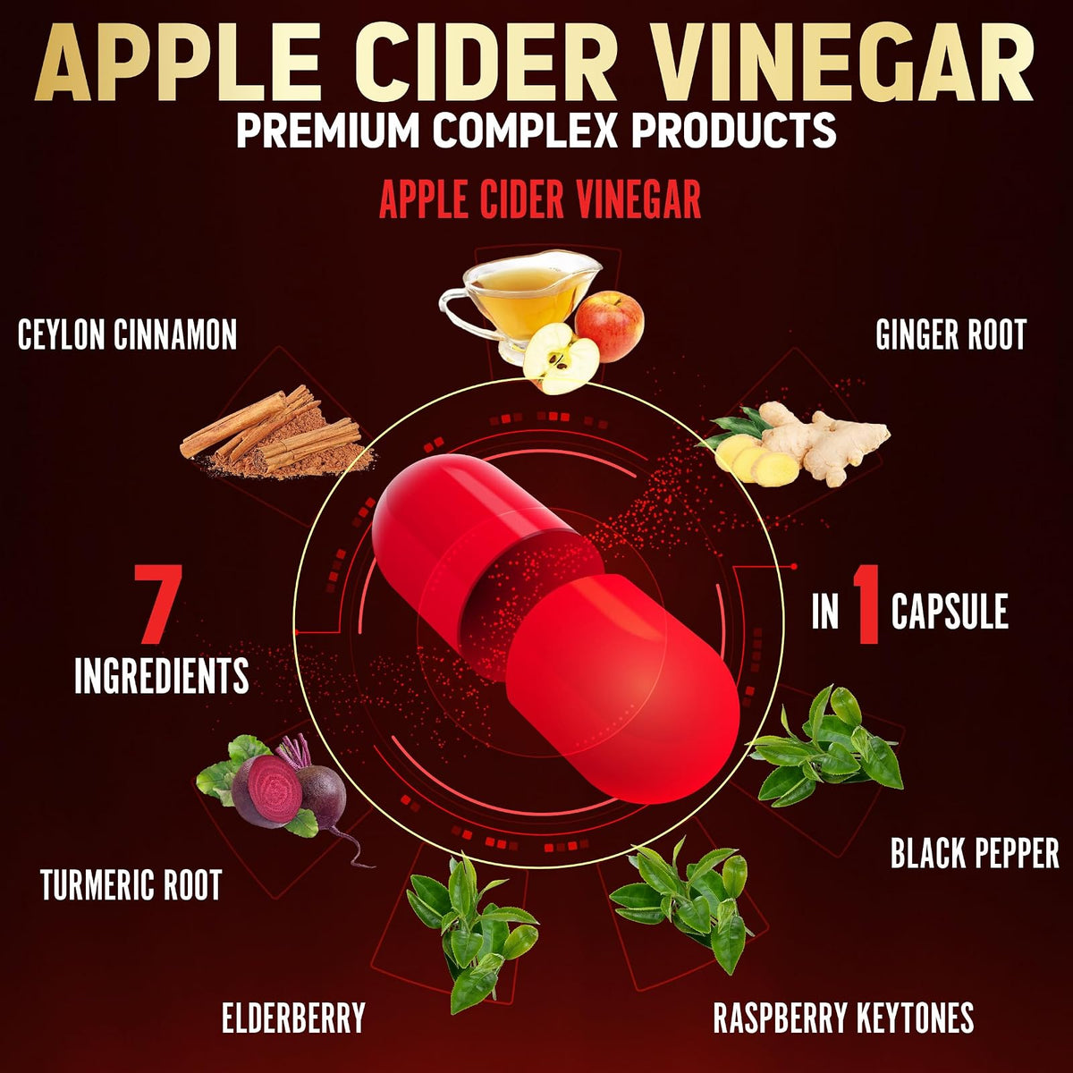 Zolotus 7 in 1 apple cider vinegar