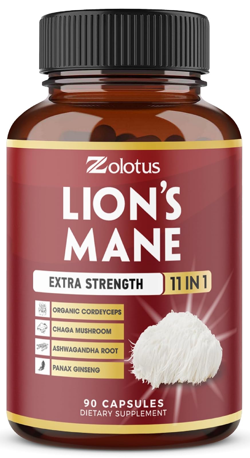 Zolotus lion's mane mushroom capsules