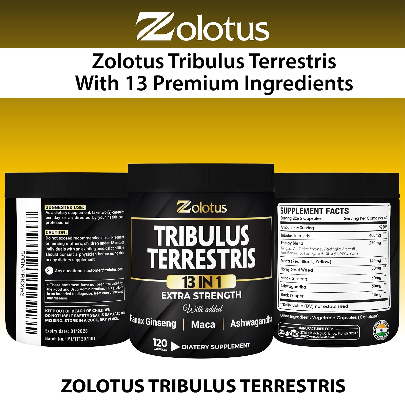 Zolotus Tribulus Terrestris for hormonal balance