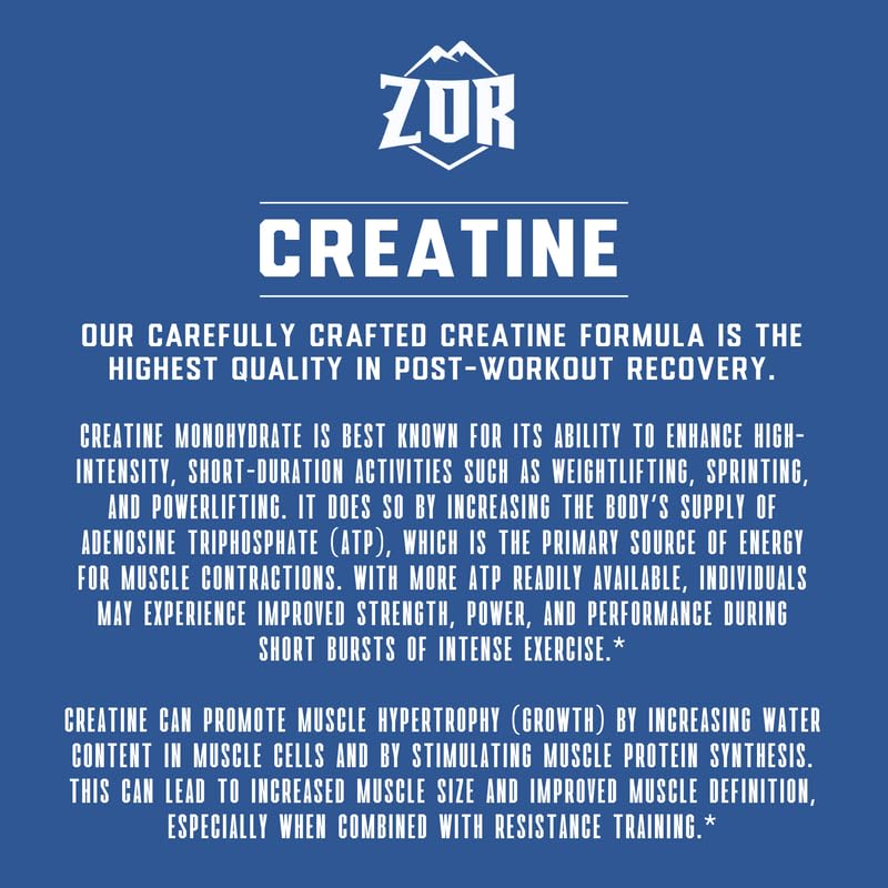ZOR creatine monohydrate for post-workout recovery
