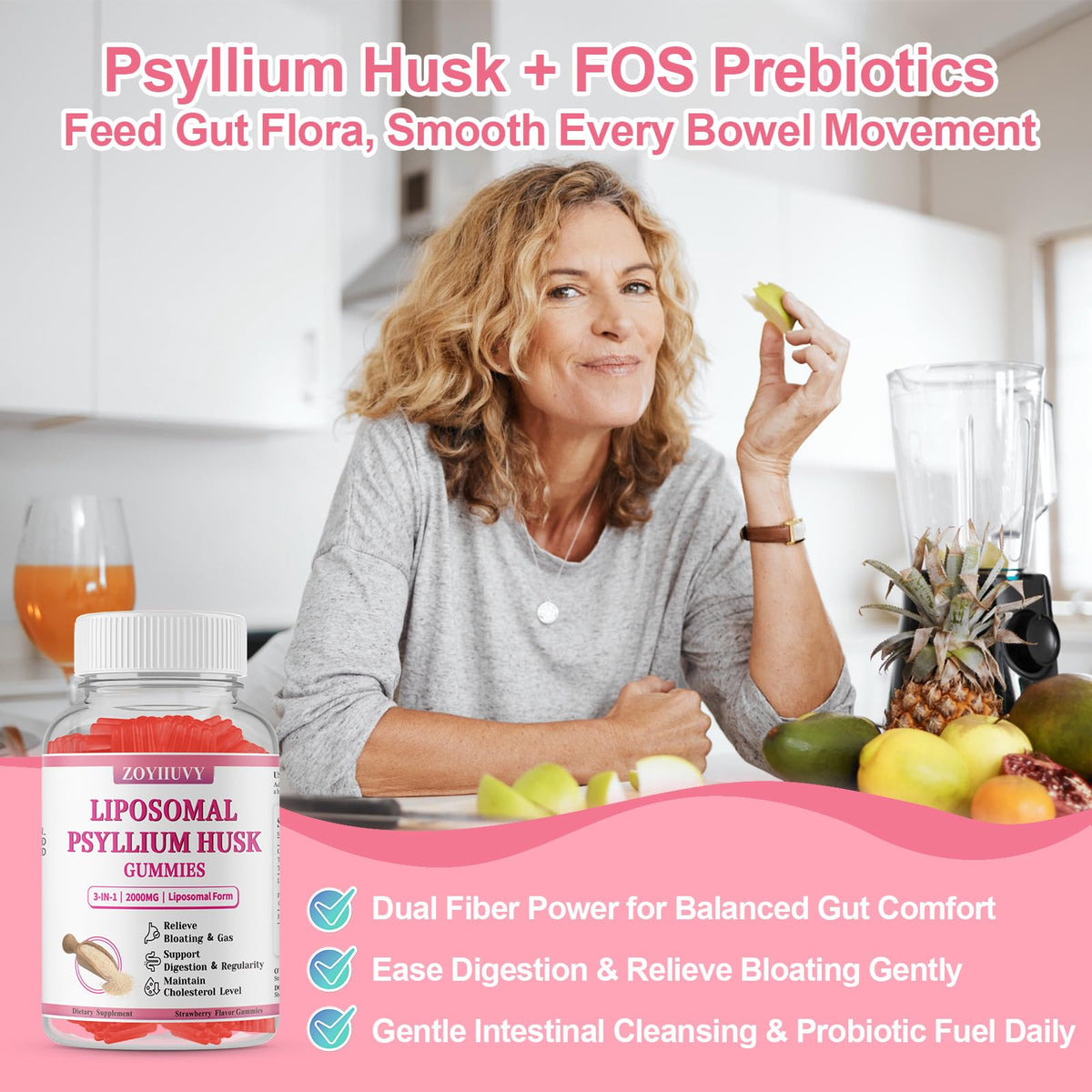 ZOYIIUVY psyllium husk for digestive support