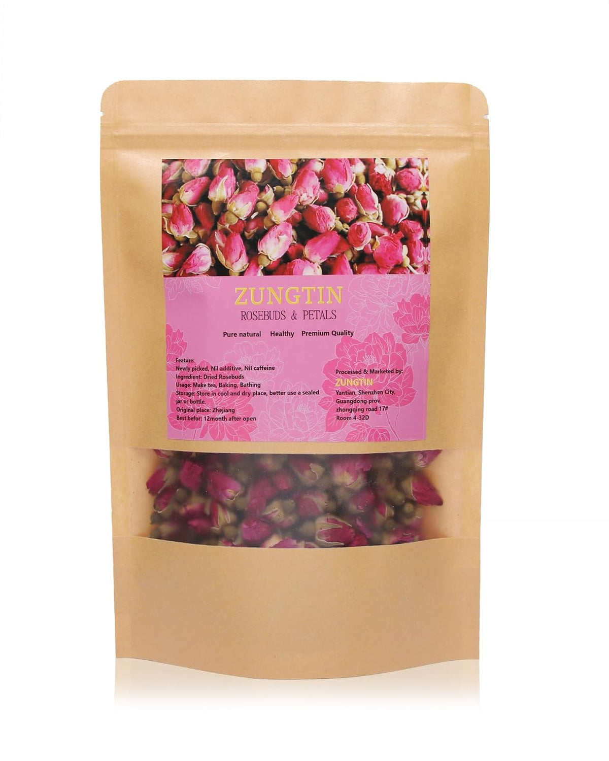 Zungtin dried rose buds for tea
