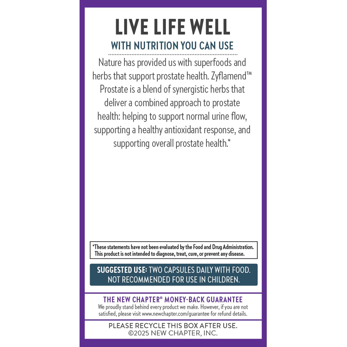 Zyflamend prostate health supplement capsules