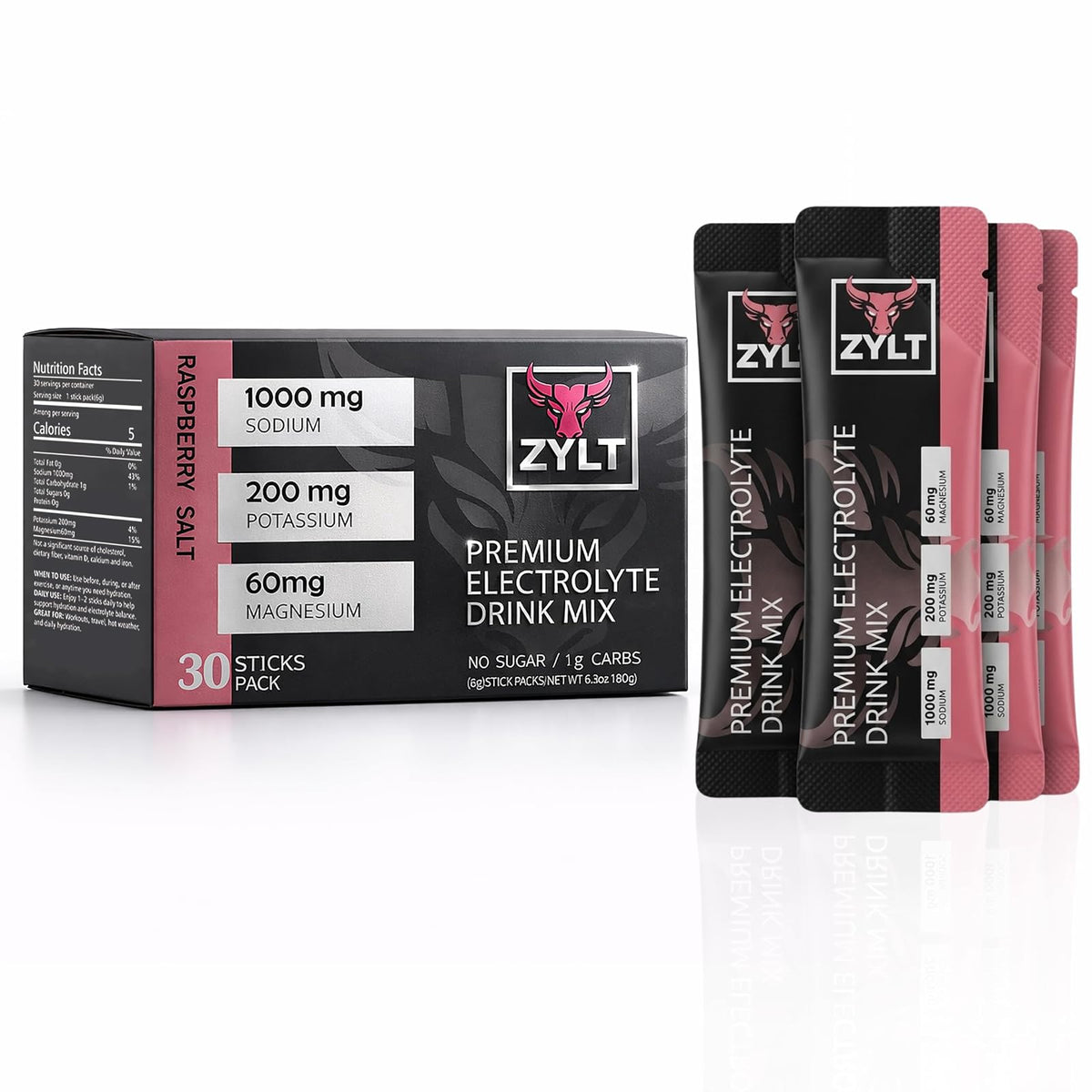 ZYLT electrolyte powder raspberry flavour
