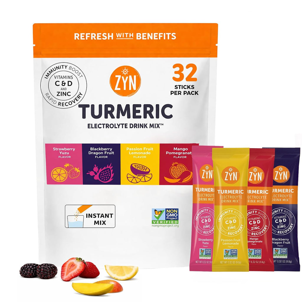 ZYN turmeric electrolyte packets variety