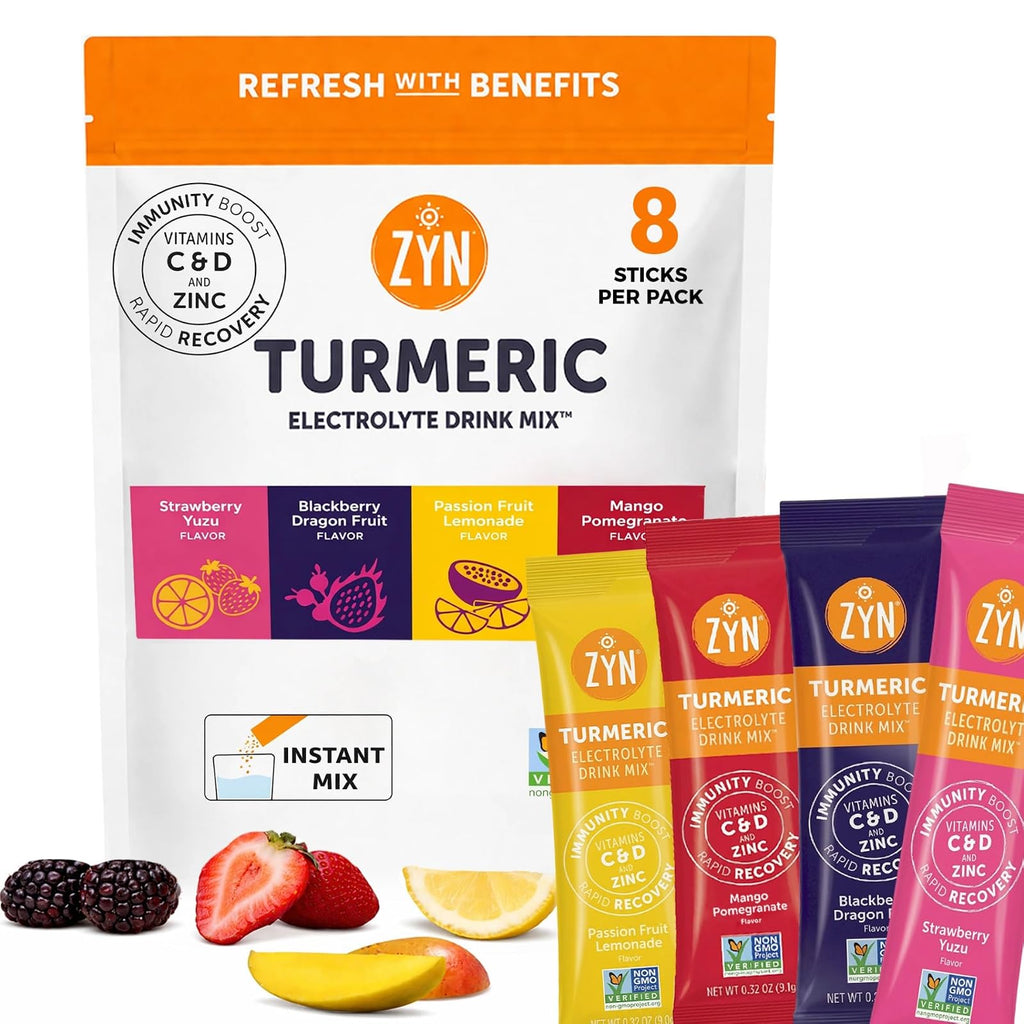 ZYN turmeric electrolyte packets variety